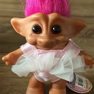 Trolls | Toys | Vintage Neon Pink Hair Troll Doll Belly Dancing Troll ...